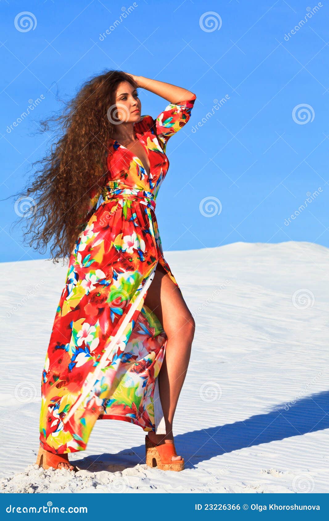 Woman in desert stock photo. Image of sand, formal, model - 23226366