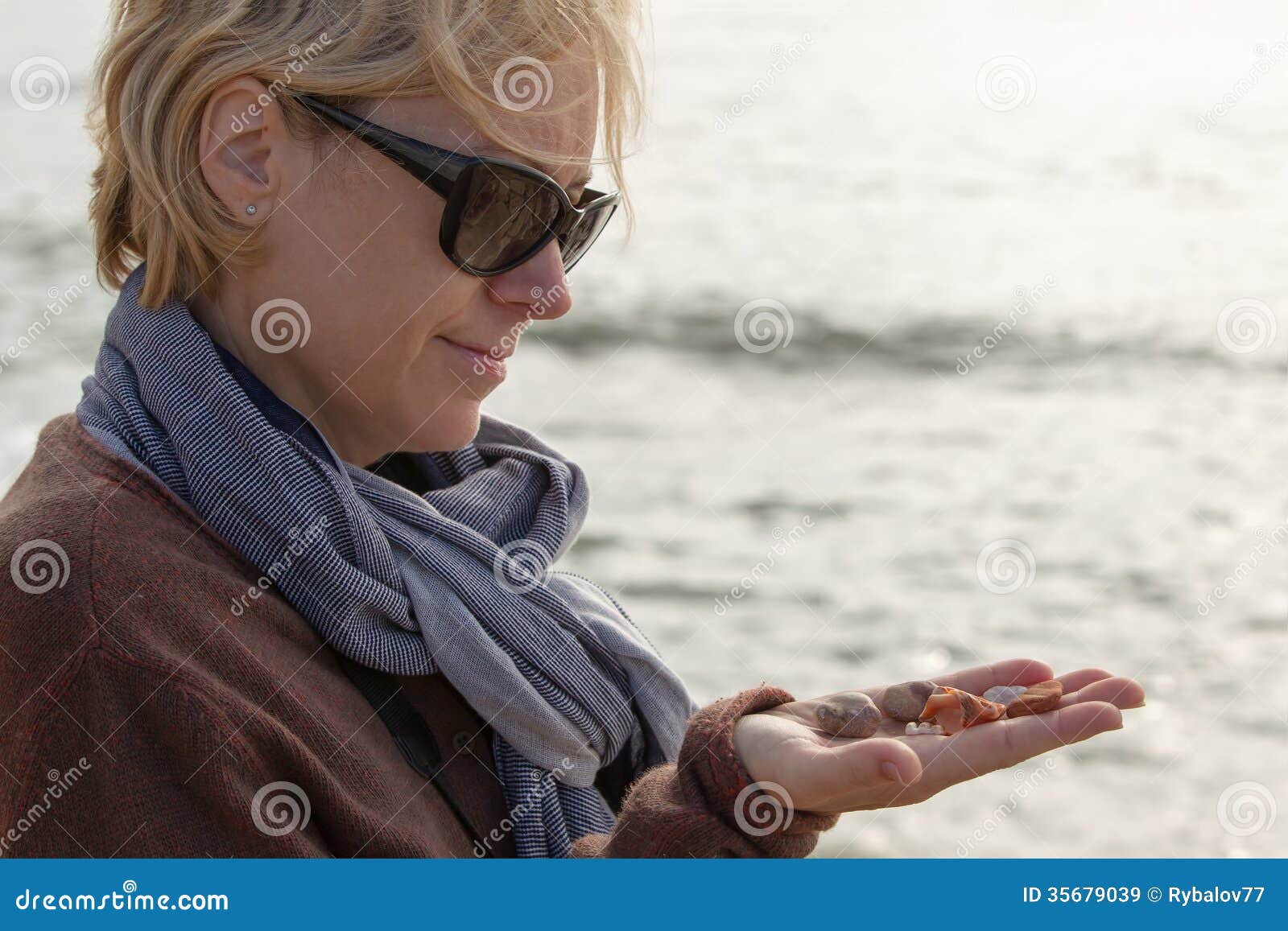 Woman on a deserted beach stock image. Image of health - 35679039