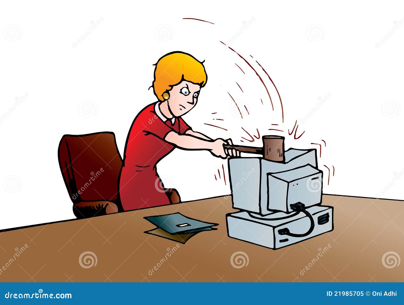 Hammer Destroying Computer Stock Illustrations – 13 Hammer Destroying ...