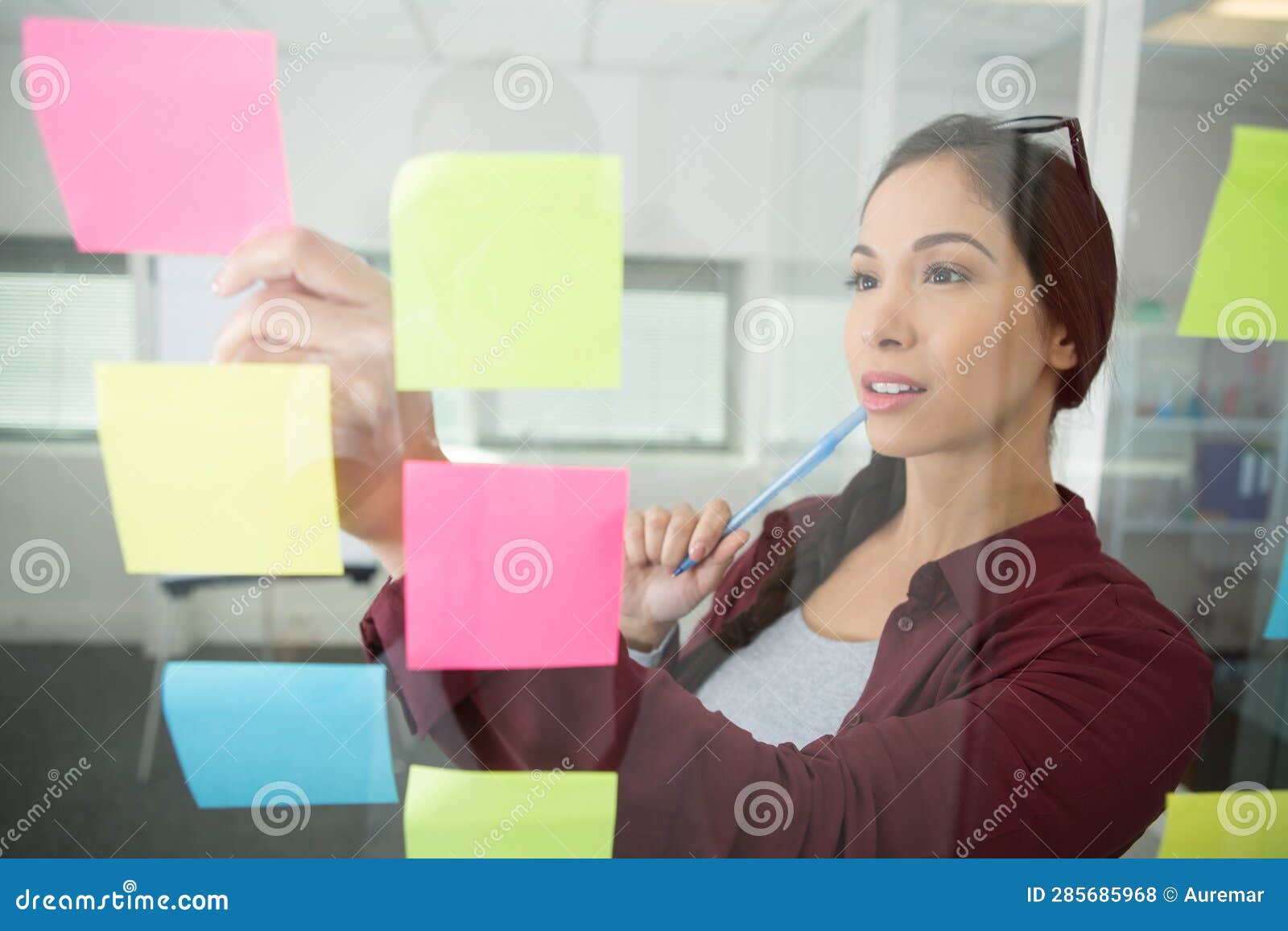 Woman Developing Strategy for Business Plan in Office Stock Photo ...