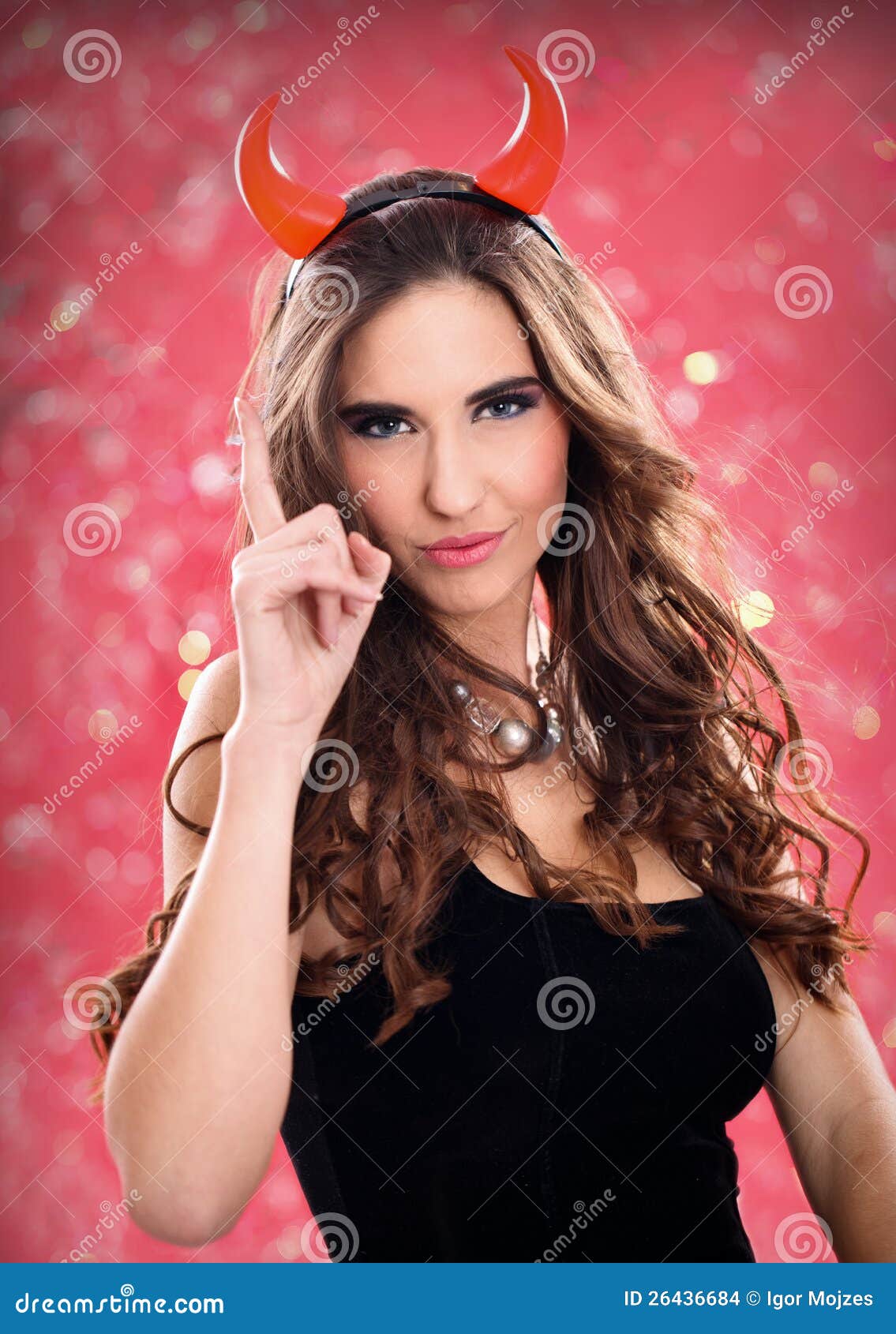 Woman Devil With Trident Stock Image | CartoonDealer.com #43736455
