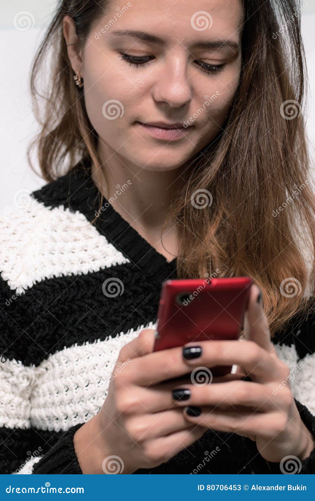 Woman Dials a Phone Number on Your Phone Stock Image - Image of pretty ...