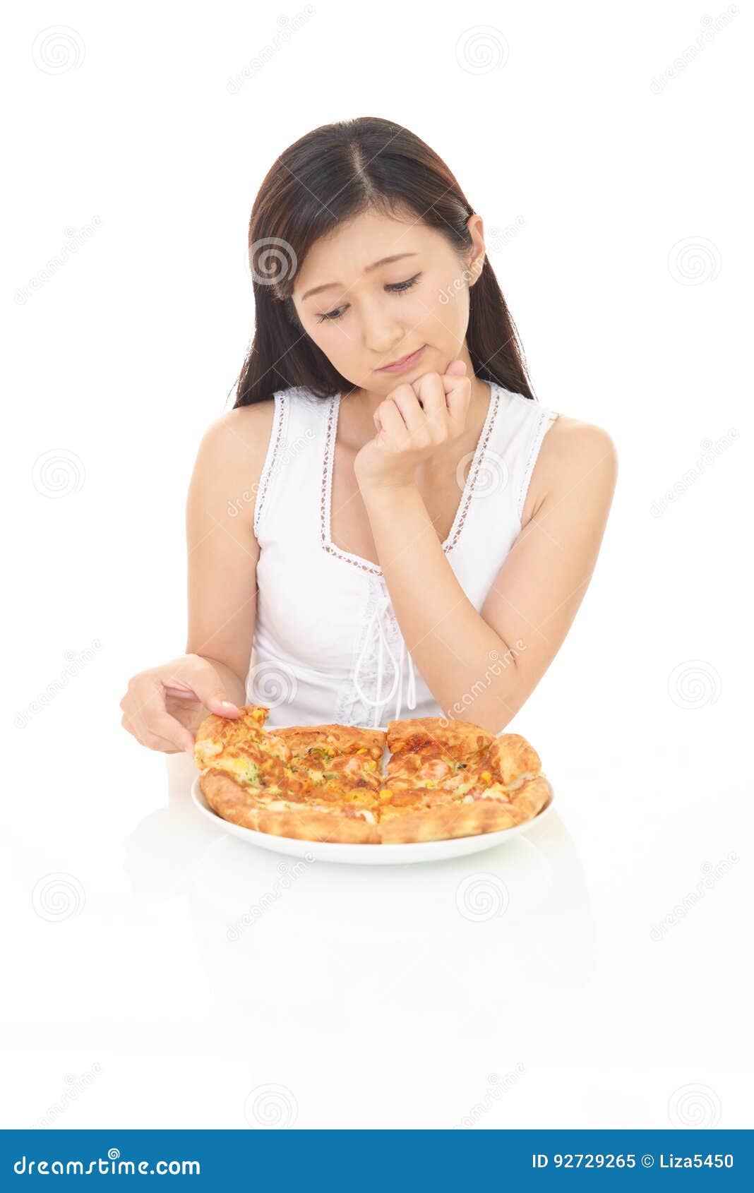 Woman on diet stock image. Image of frustration, lifestyle - 92729265