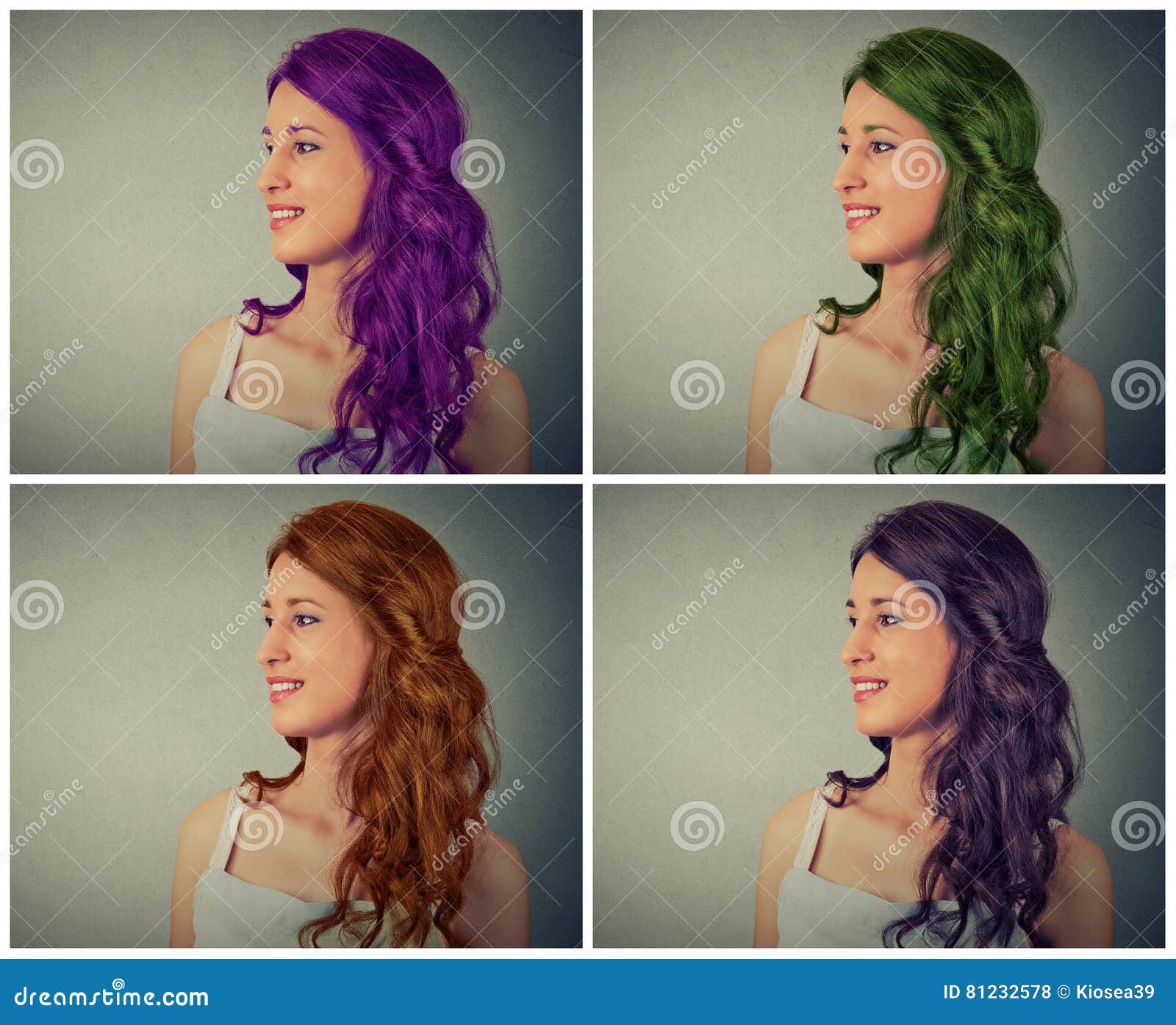Woman with Different Hair Color Stock Photo - Image of style, care ...