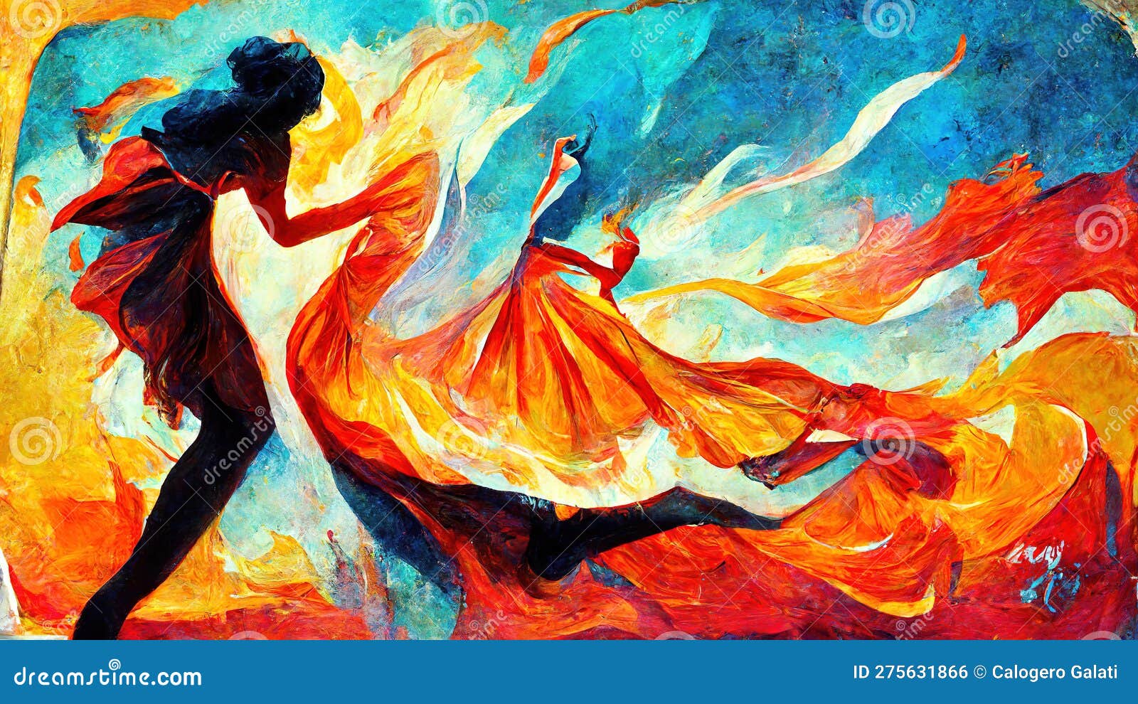 Woman in a Difficult Dance Position, Spain Dance Contest Poster, Ai ...