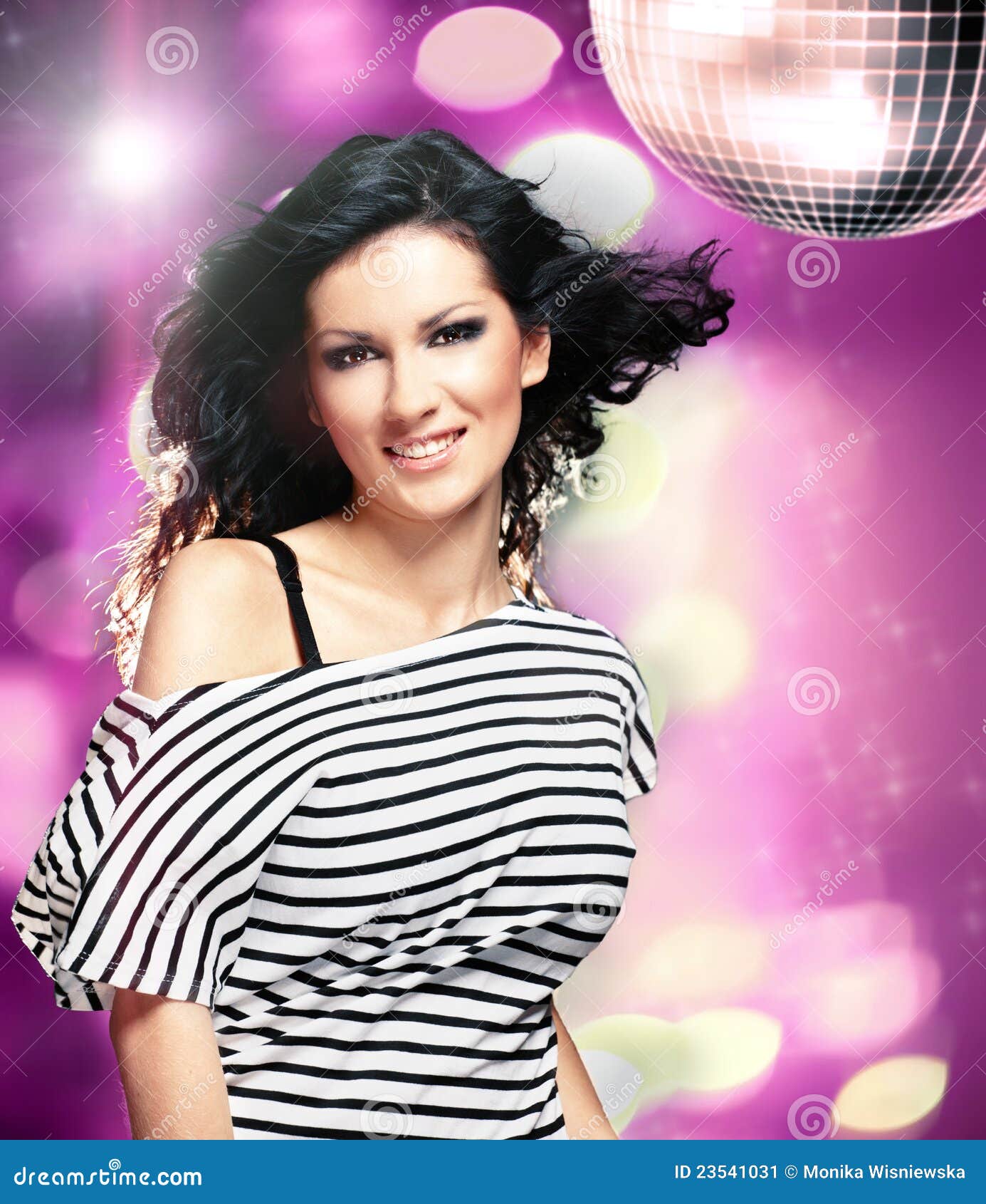 Woman in a disco stock image. Image of caucasian, club - 23541031