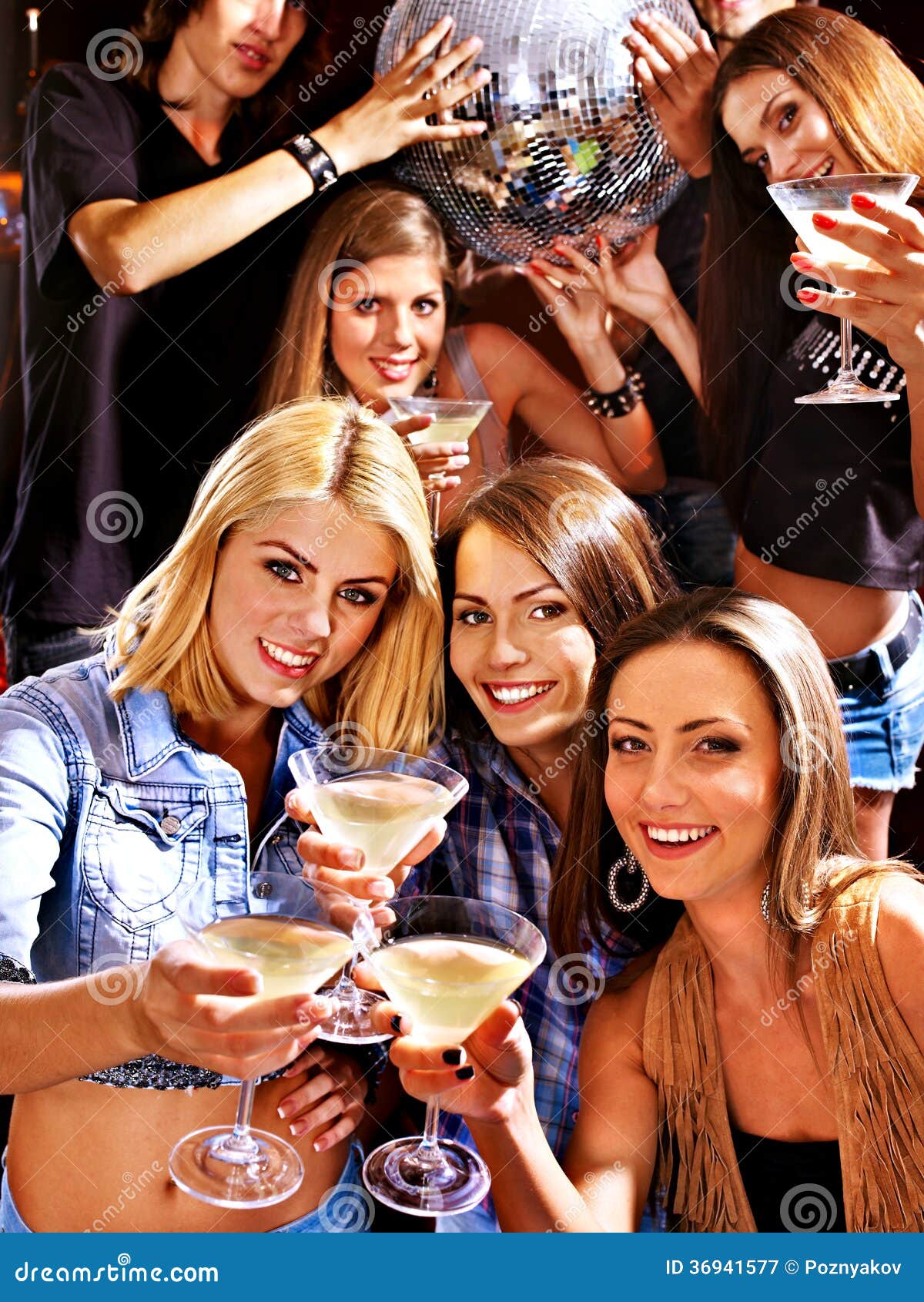 Woman on Disco in Night Club. Stock Image - Image of clubbing ...