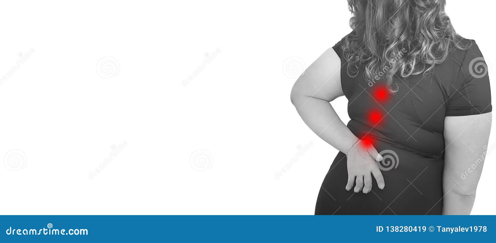 Woman Discomfort Sore Back Muscle Problem Stock Image - Image of ...