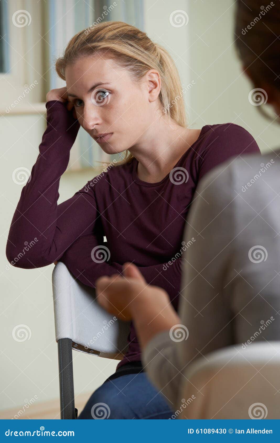 Woman Discussing Problems with Counselor Stock Photo - Image of ...