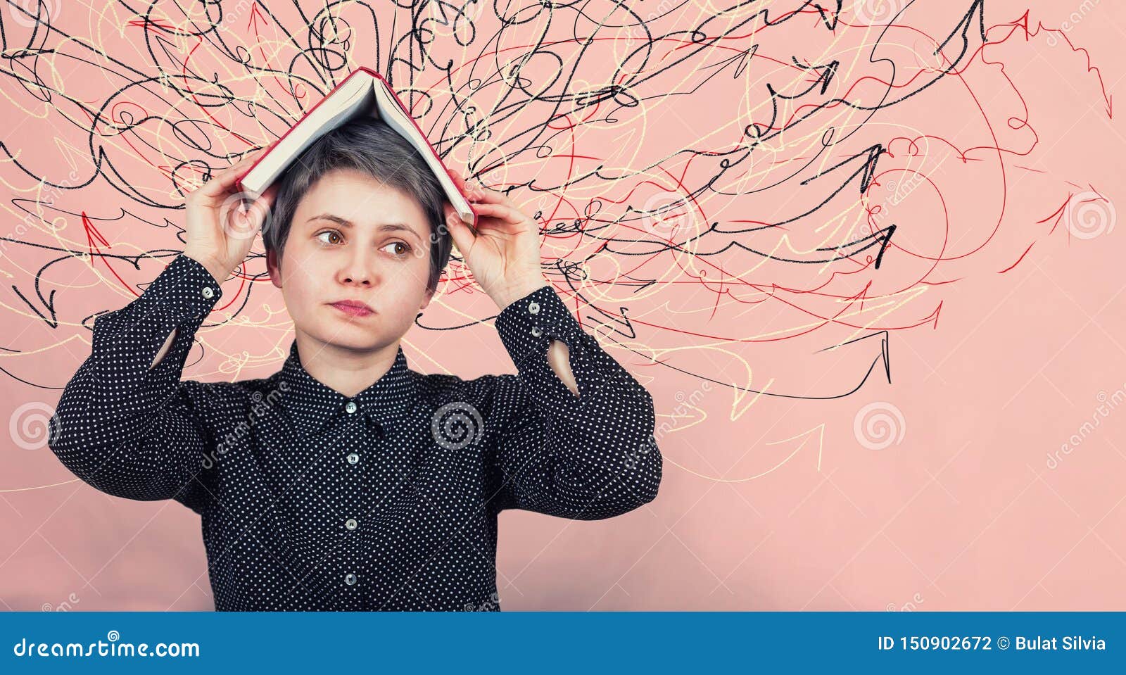 Woman, Dissatisfied Expression, Feels Tired of Constant Learning, Keeps ...