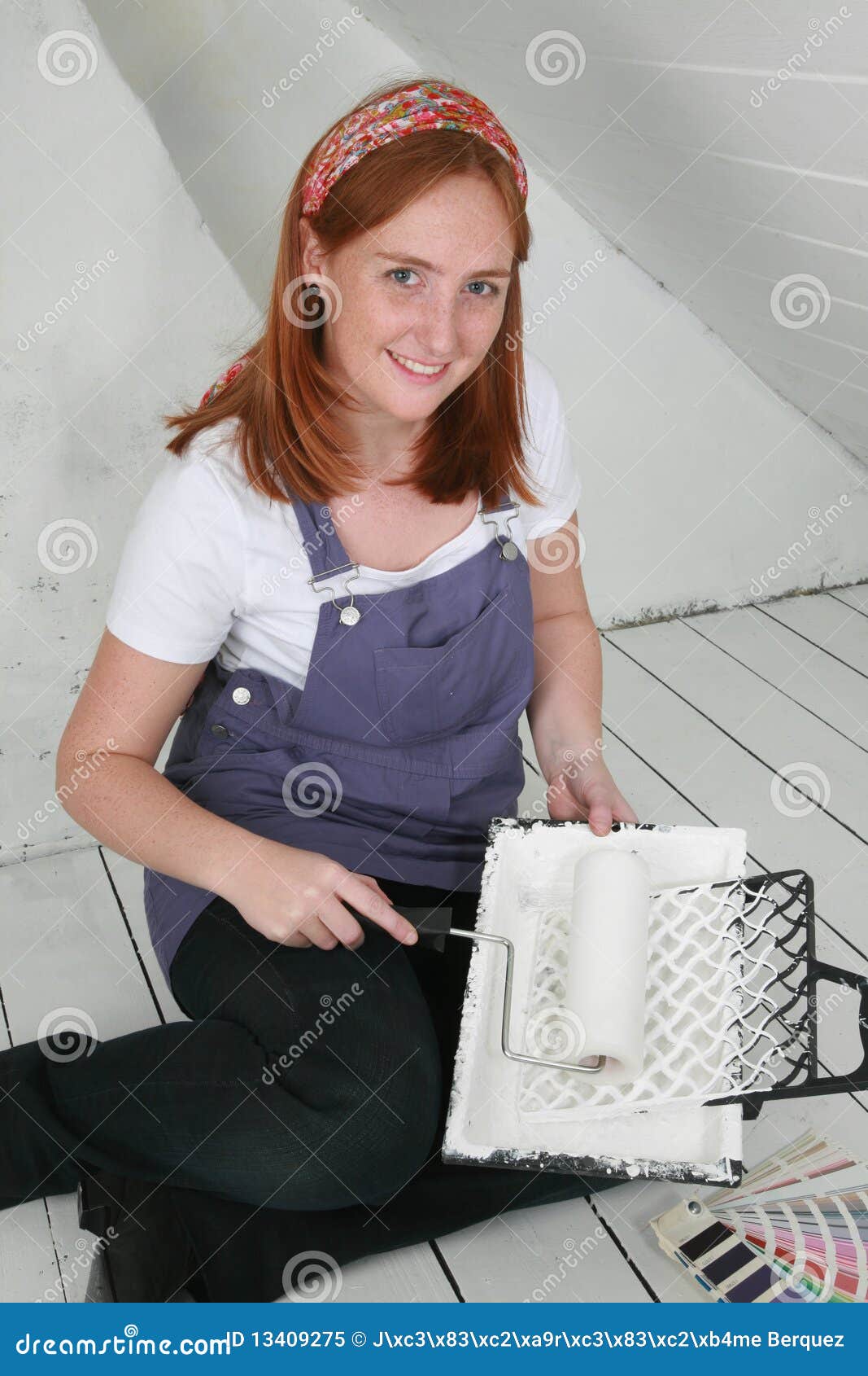 Woman diy stock image. Image of woman, rolling, decorate - 13409275