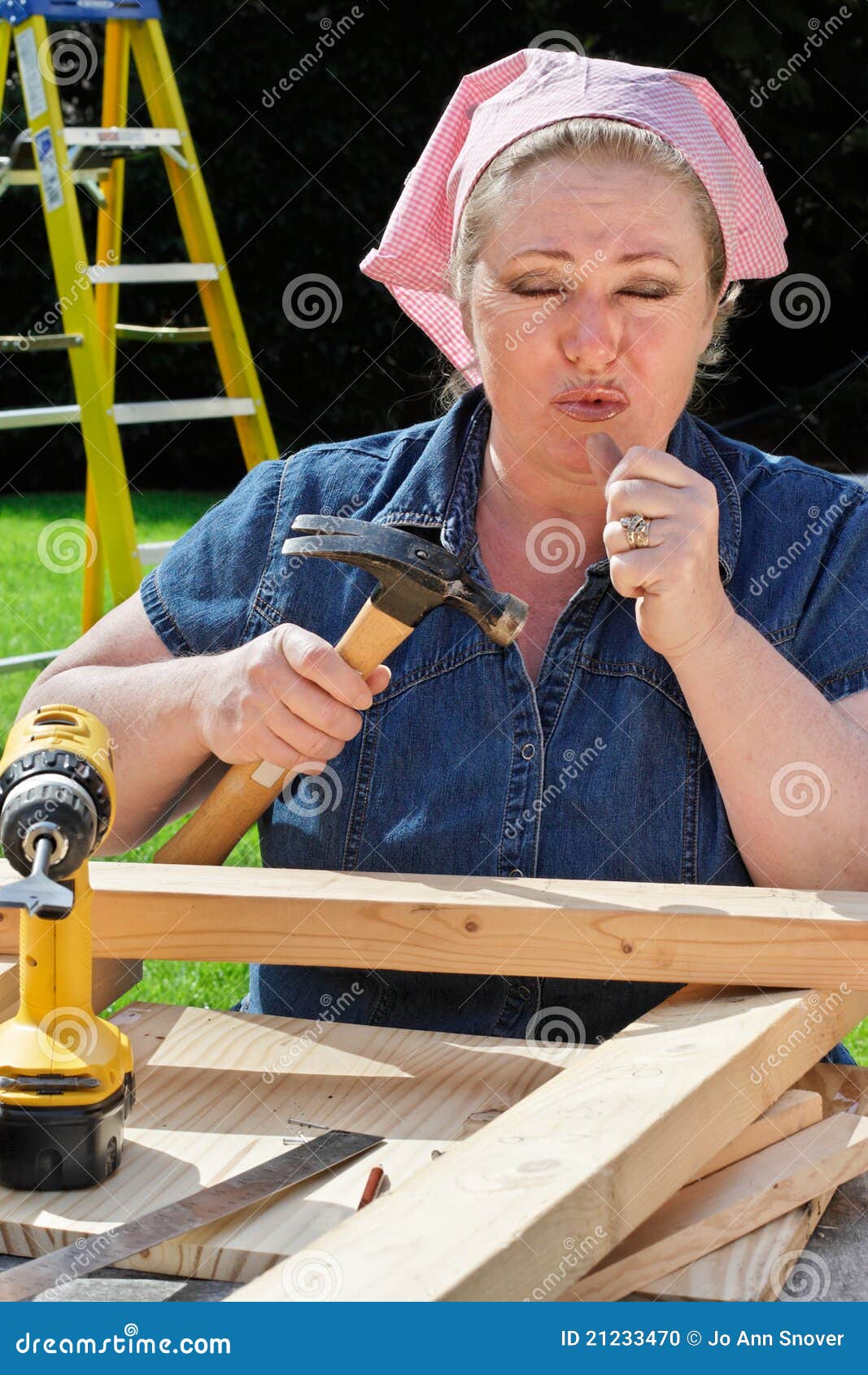 Woman Do it Yourself Project Stock Photo - Image of cordless, precision ...