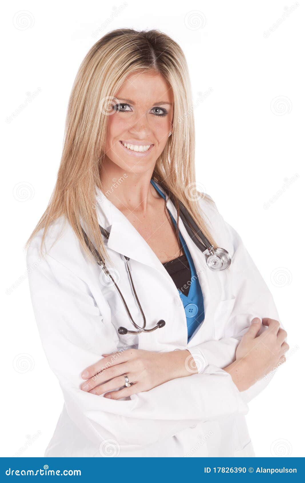 Woman doctor arms folded stock photo. Image of female - 17826390