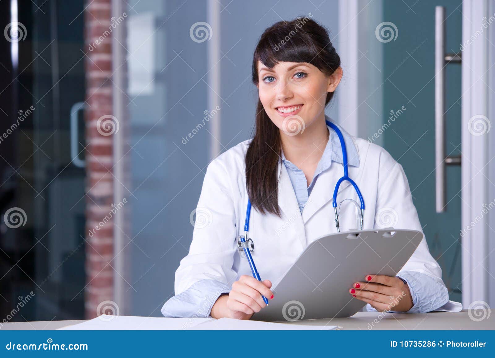 Woman Doctor chart stock photo. Image of female, doctor - 10735286