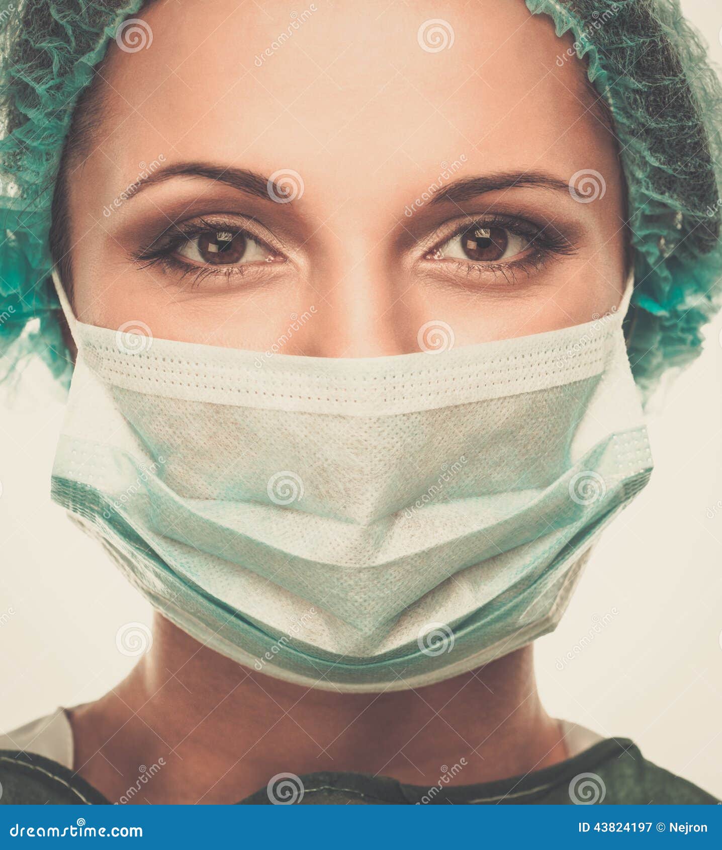Woman doctor in face mask stock image. Image of specialist - 43824197