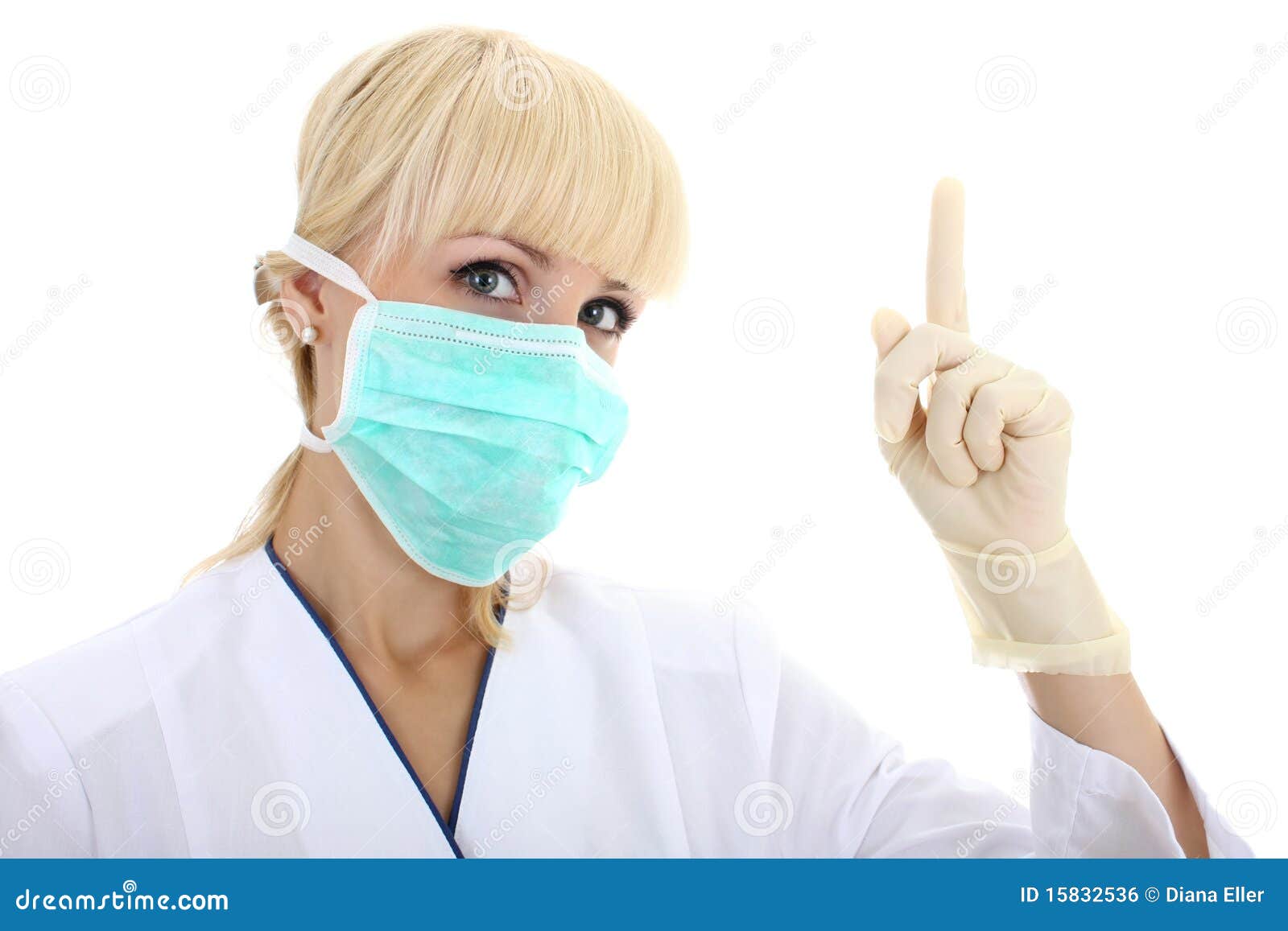 Woman doctor have an idea stock photo. Image of coat - 15832536