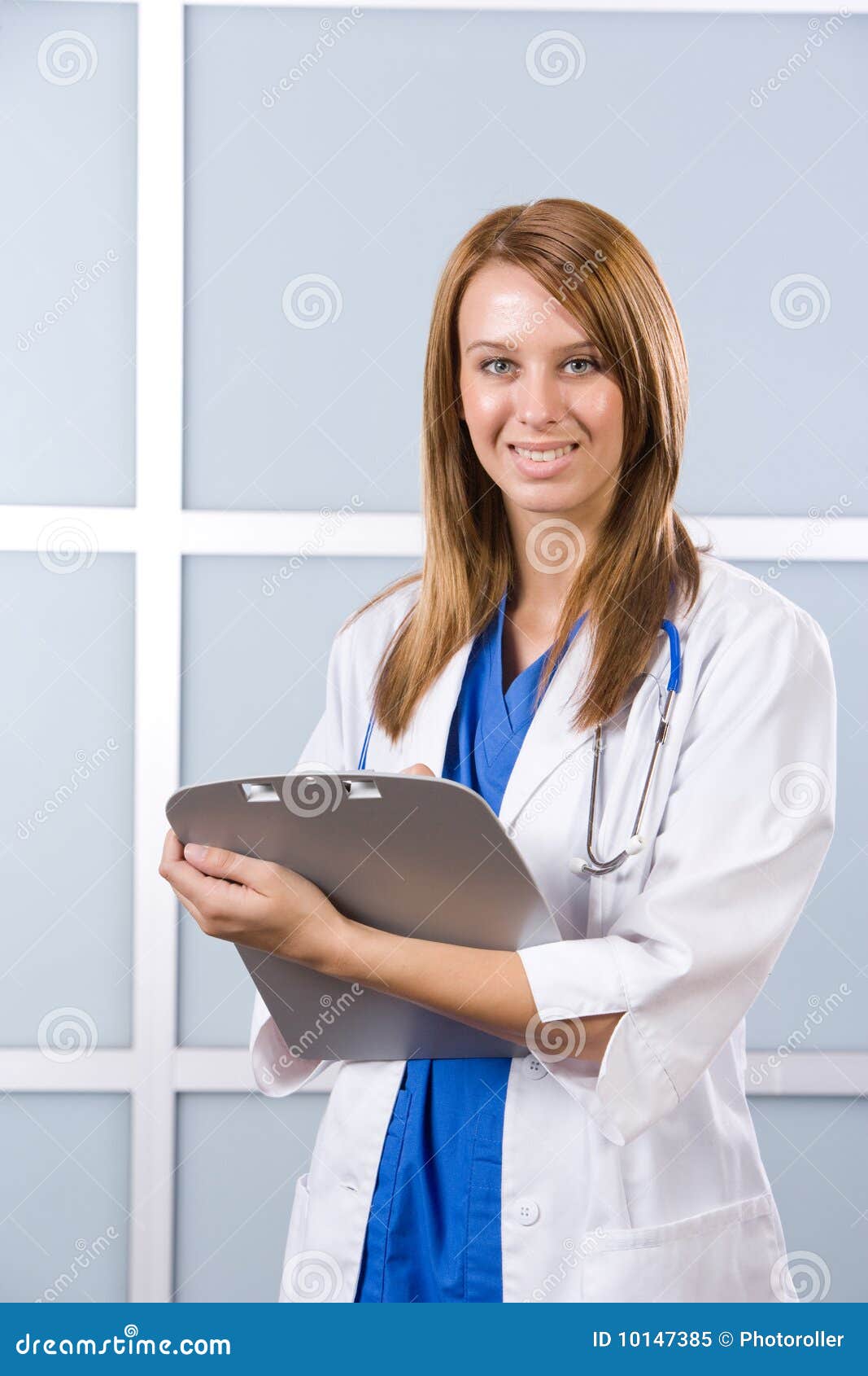 Woman Doctor Holding a Chart Stock Image - Image of hospital, girl ...