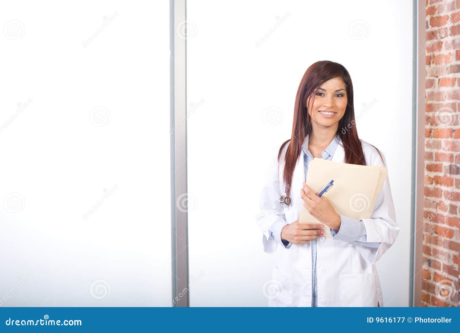 Woman Doctor Holding a Chart Stock Image - Image of female, medical ...