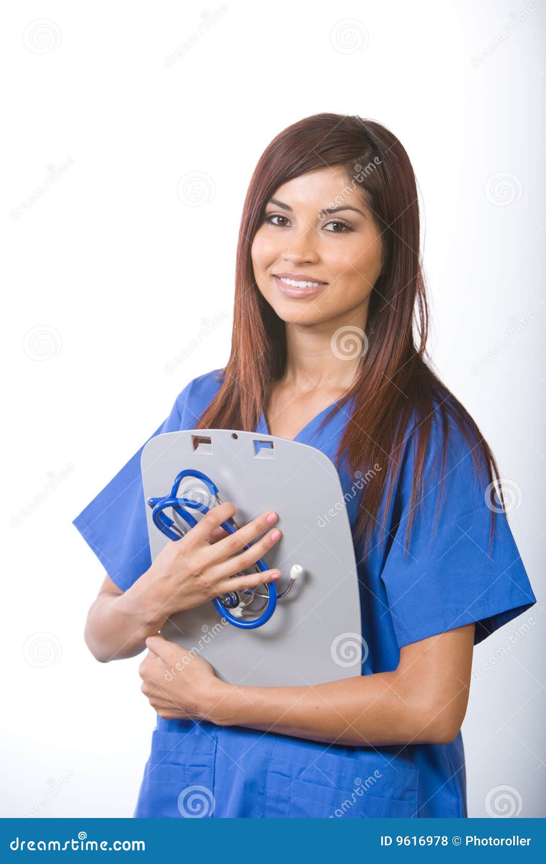 Woman Doctor Holding a Chart Stock Photo - Image of medicine, copy: 9616978