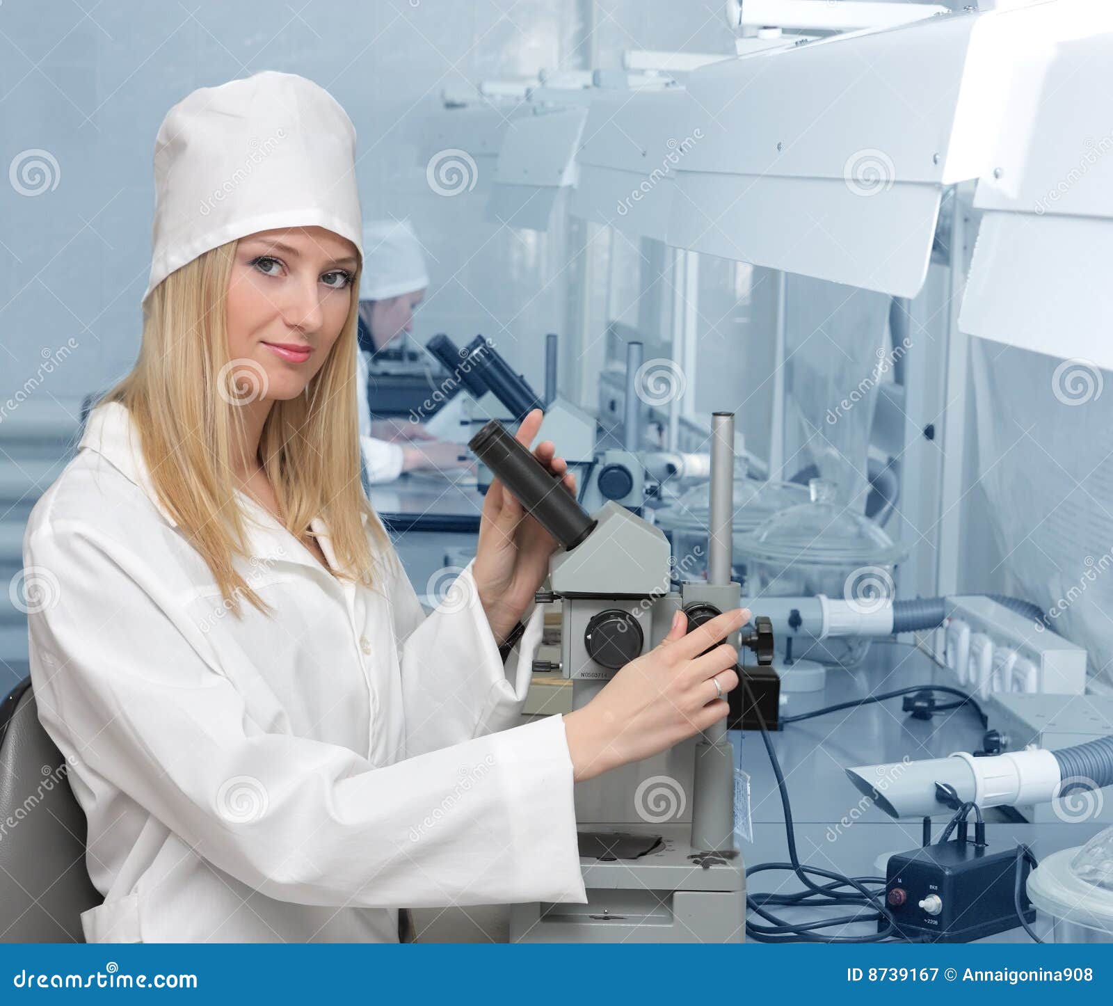 Woman the Doctor in Laboratory Stock Image - Image of beautiful ...