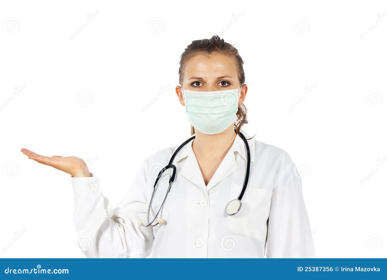 Woman doctor in a mask stock photo. Image of friendly - 25387356