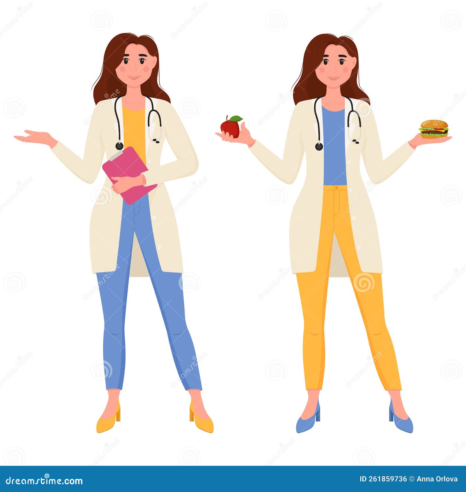 Woman Doctor Nutritionist A Female Nutritionist With Healthy And
