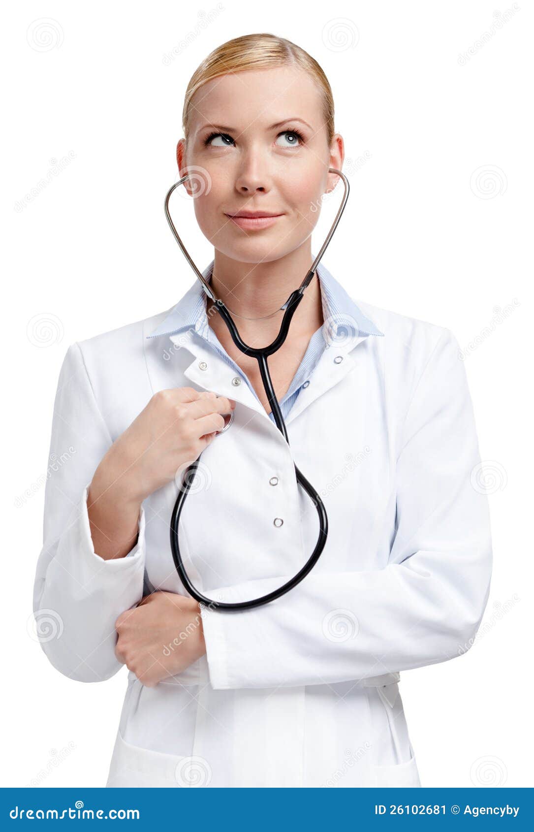 Woman Doctor with Stethoscope Stock Image - Image of caucasian ...