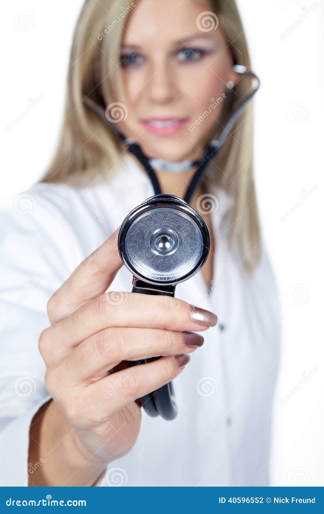 Woman Doctor with Stethoscope Stock Photo - Image of medic, adult: 40596552