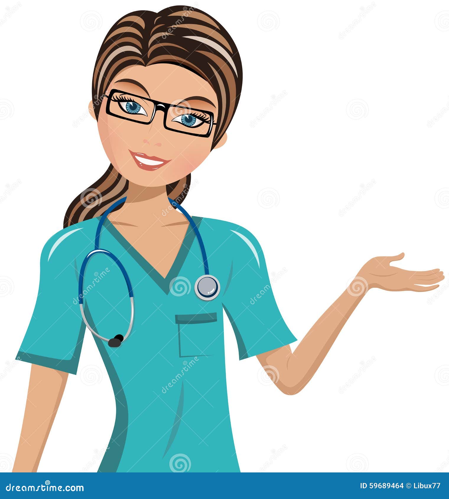 Woman Doctor Surgeon Presenting Stock Vector - Illustration of ...