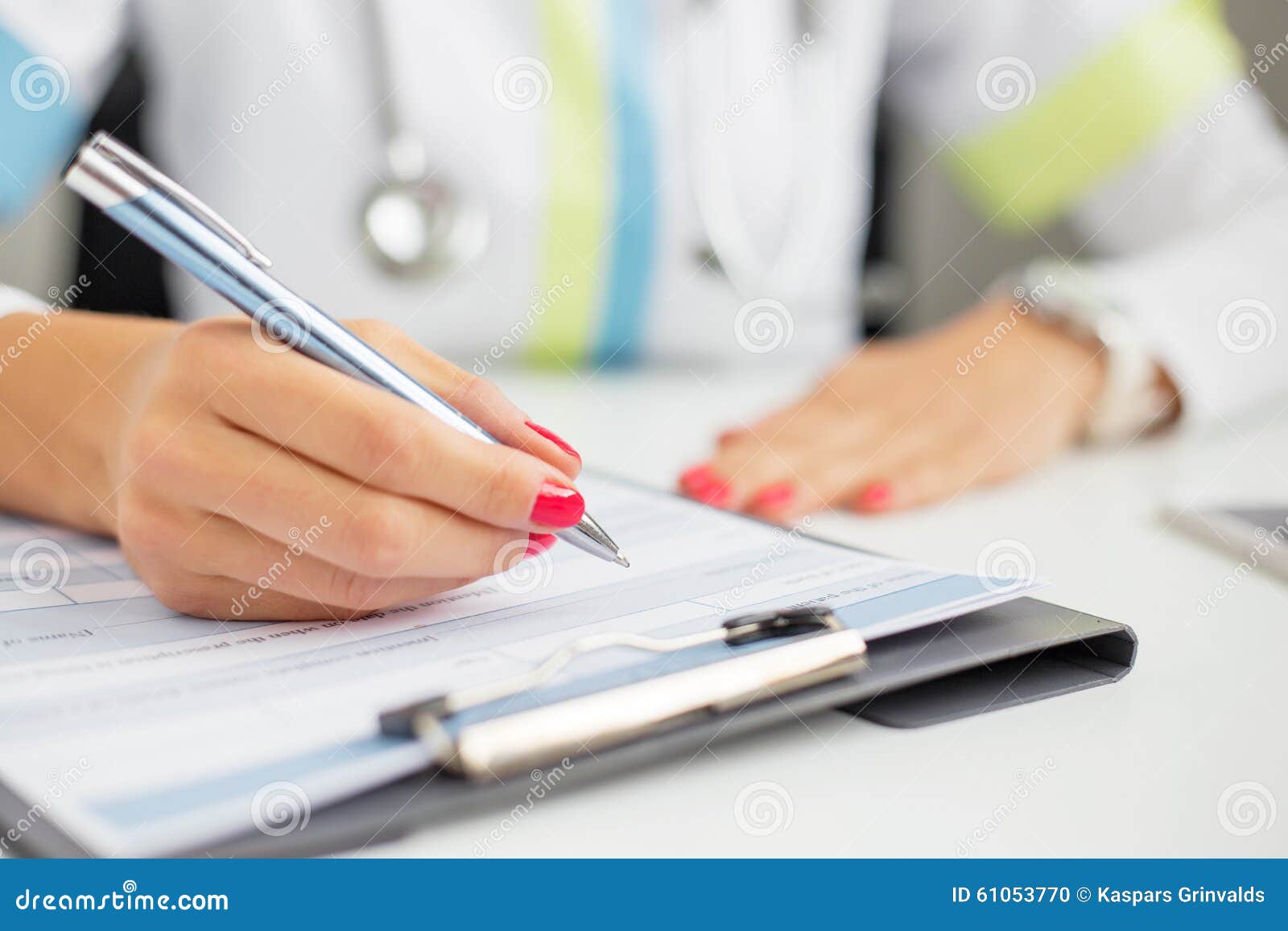 Woman doctor writing stock photo. Image of medical, healthy - 61053770