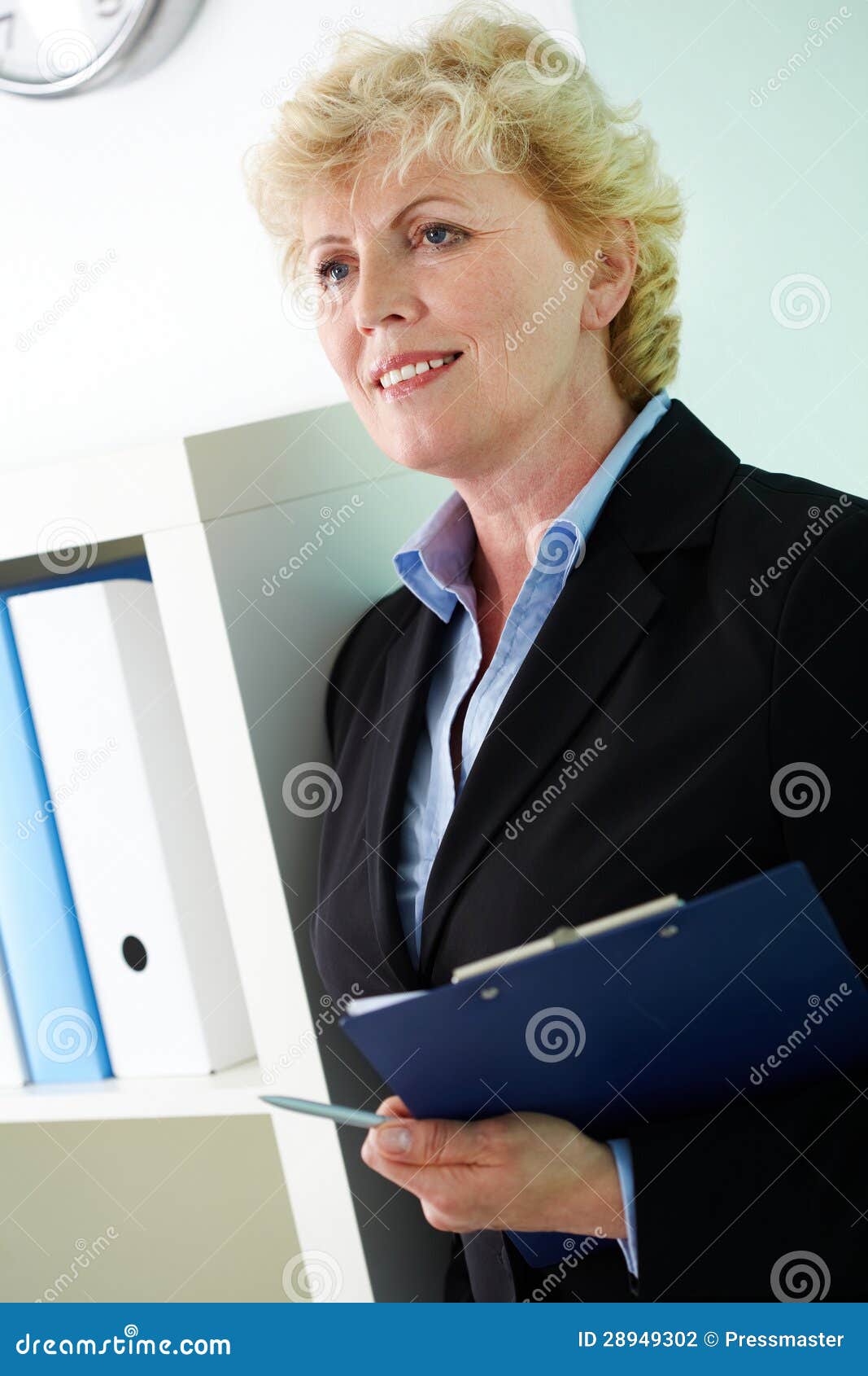Woman with document stock photo. Image of feminine, mature - 28949302