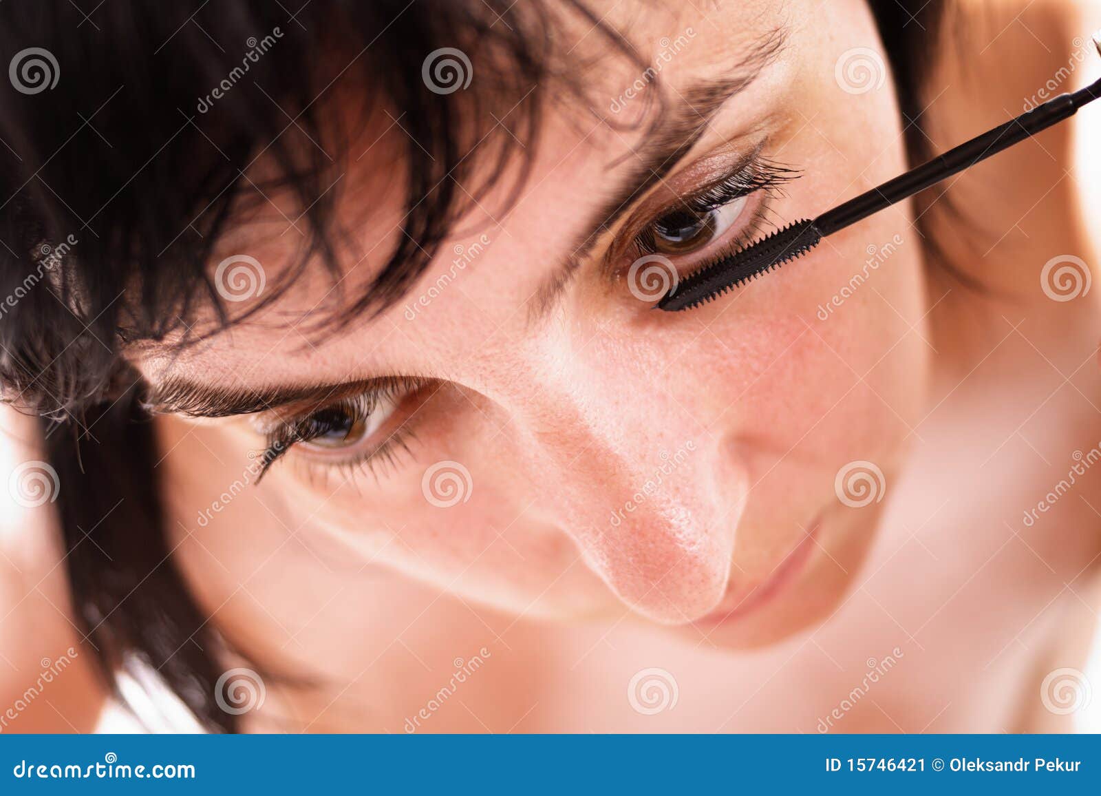 Woman Does Make-up, Soft Face Stock Image - Image of headshot, face ...