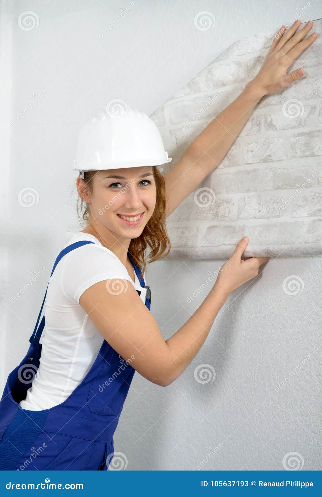 Woman Doing DIY Work at Home Stock Image - Image of happy, woman: 105637193