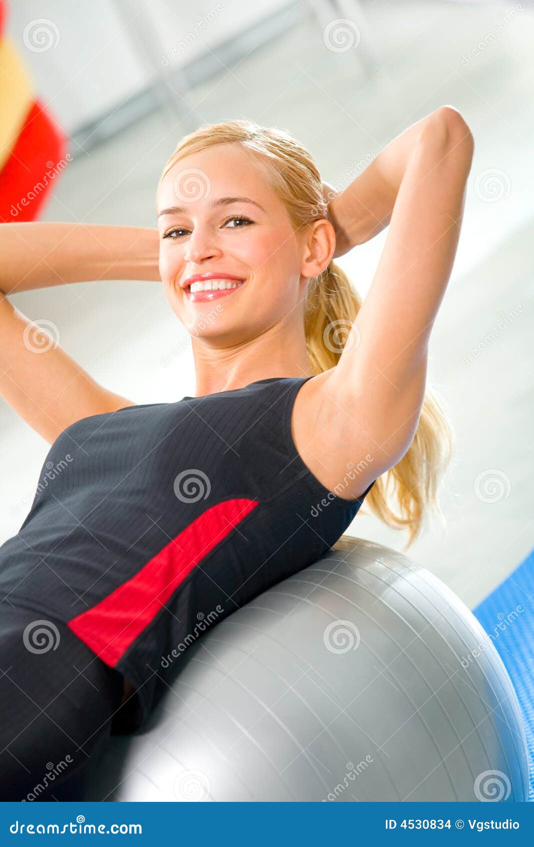 Woman Doing Fitness Exercises Stock Photo - Image of healthy, person ...