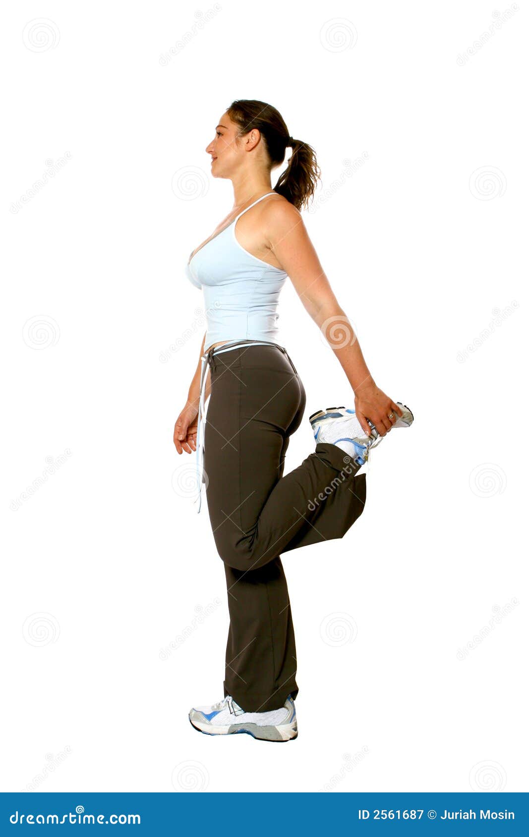 Woman doing hamstring stock image. Image of eager, muscle - 2561687