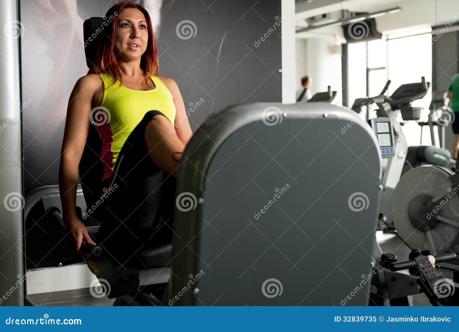 Woman Doing Leg Exercise stock image. Image of healthy - 32839735
