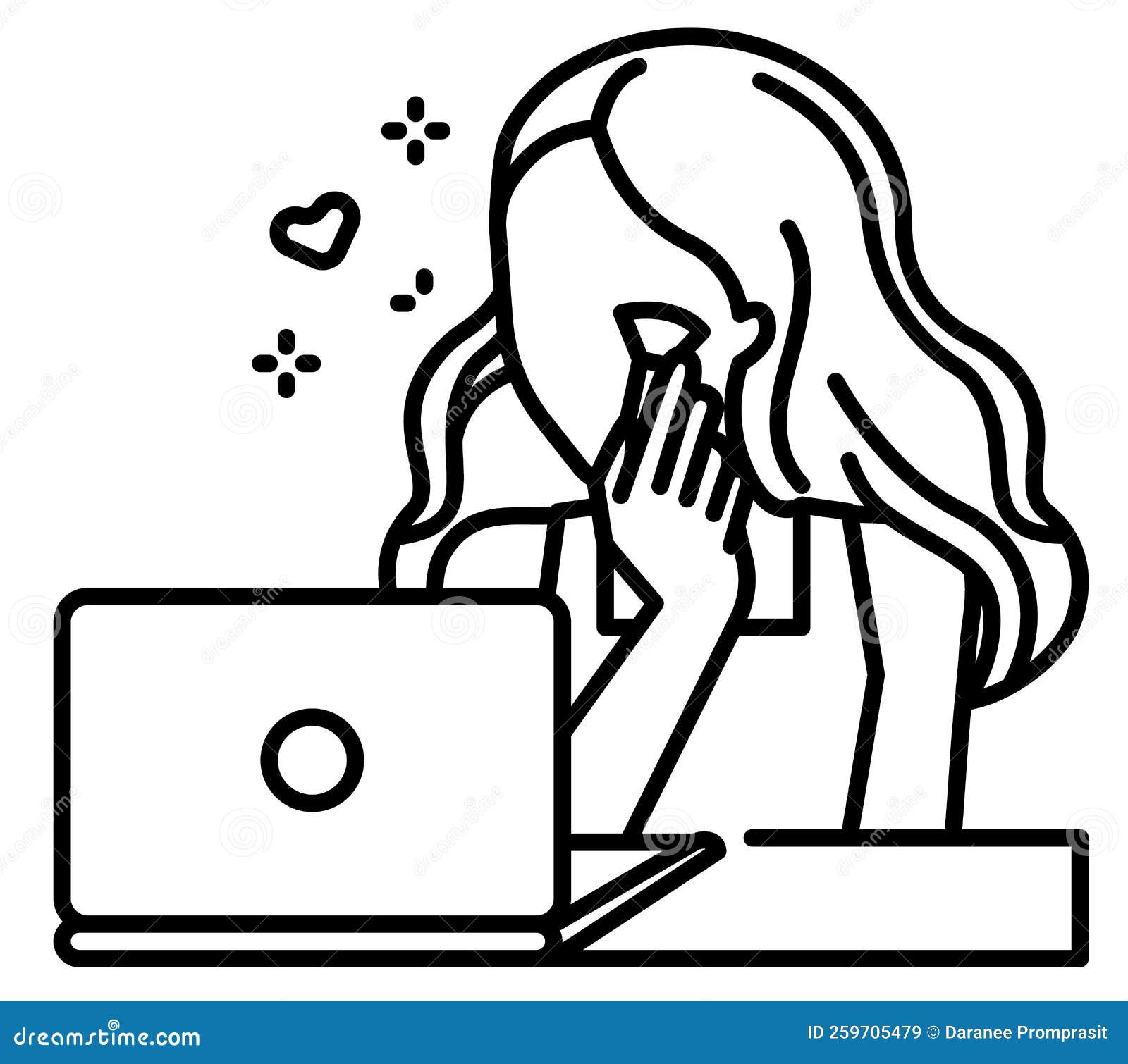 Woman Doing Makeup Tutorial Stock Vector Illustration Of Vlogger