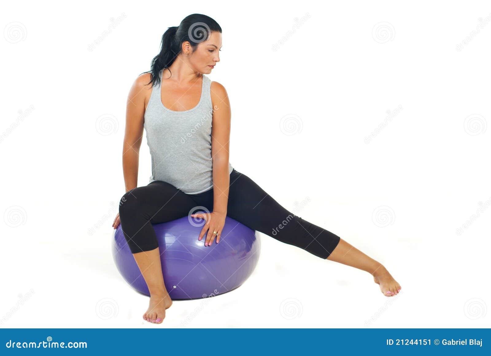 Woman doing pilates stock image. Image of exercising - 21244151