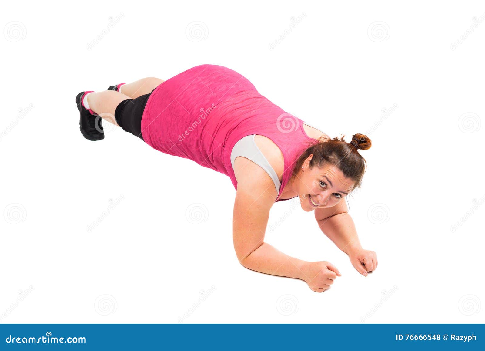 Woman doing plank stock photo. Image of fitness, exercise - 76666548