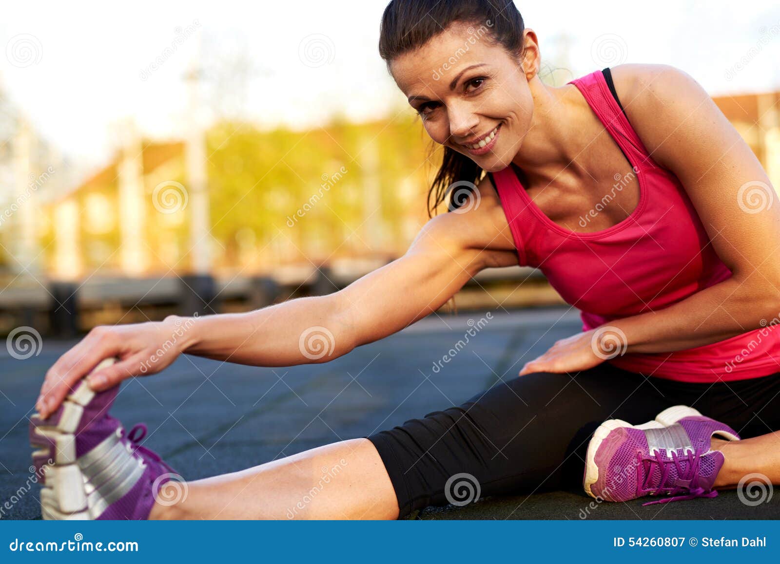 Seated Hamstring Stretch Royalty-Free Stock Photography | CartoonDealer ...