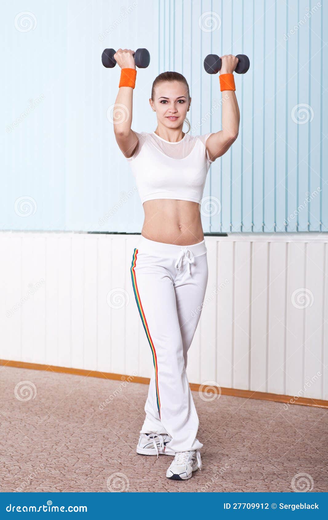 Woman Doing Standing Exercise Stock Photo - Image of physical, energy ...