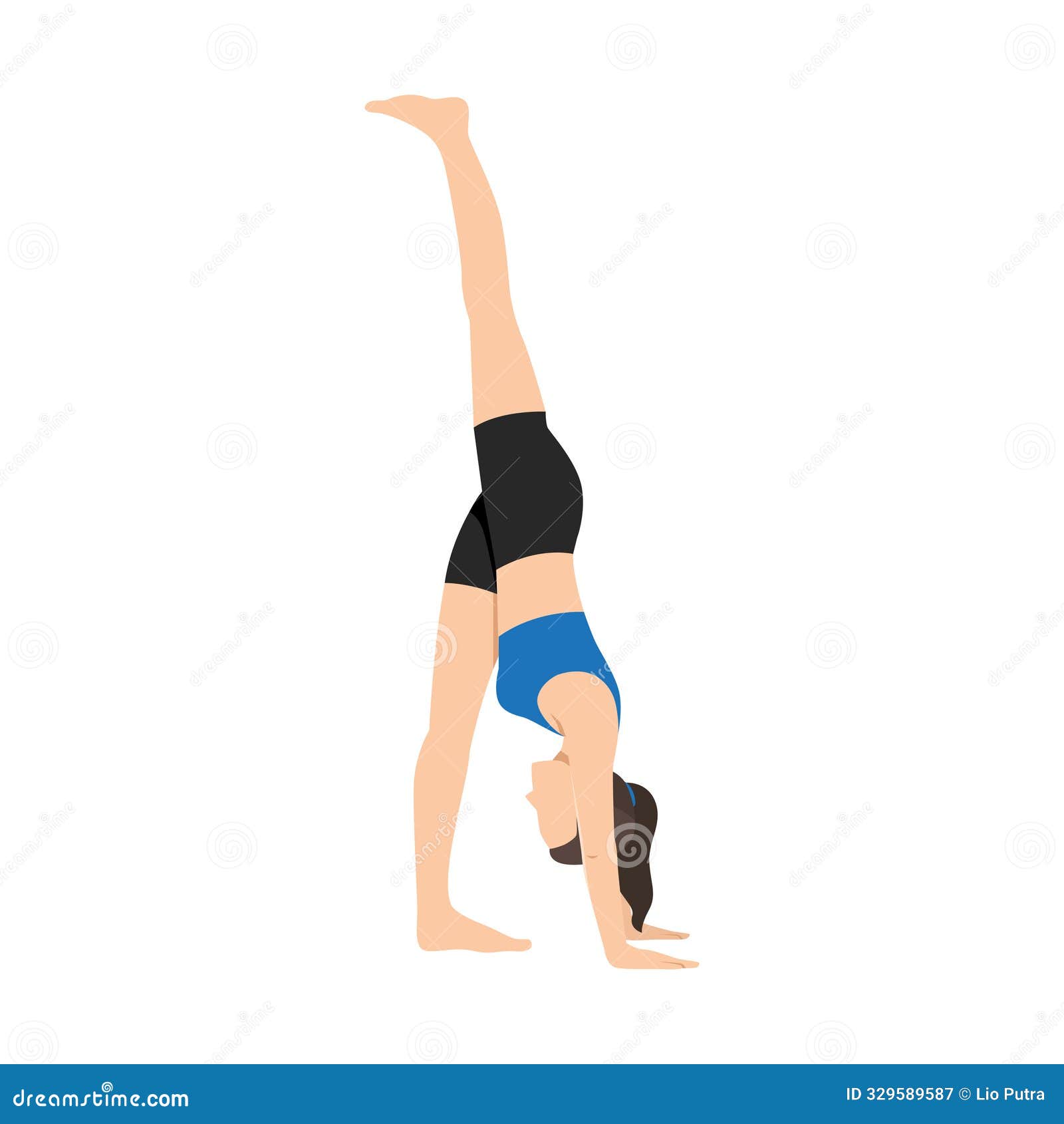 Forward Bend Pose Cartoon Vector | CartoonDealer.com #89491341