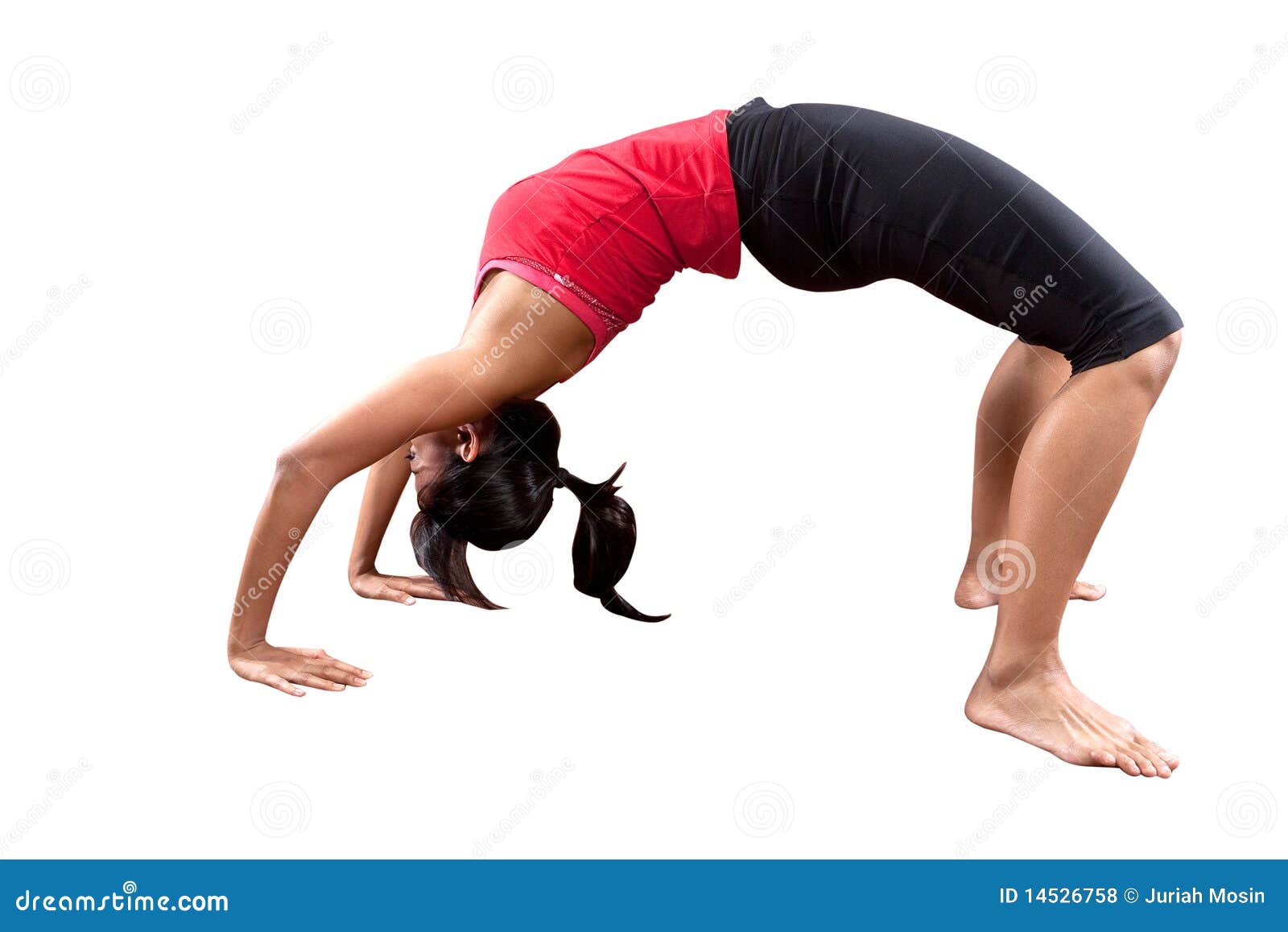 Woman Doing Stretching of Her Back Exercise. Stock Photo - Image of ...