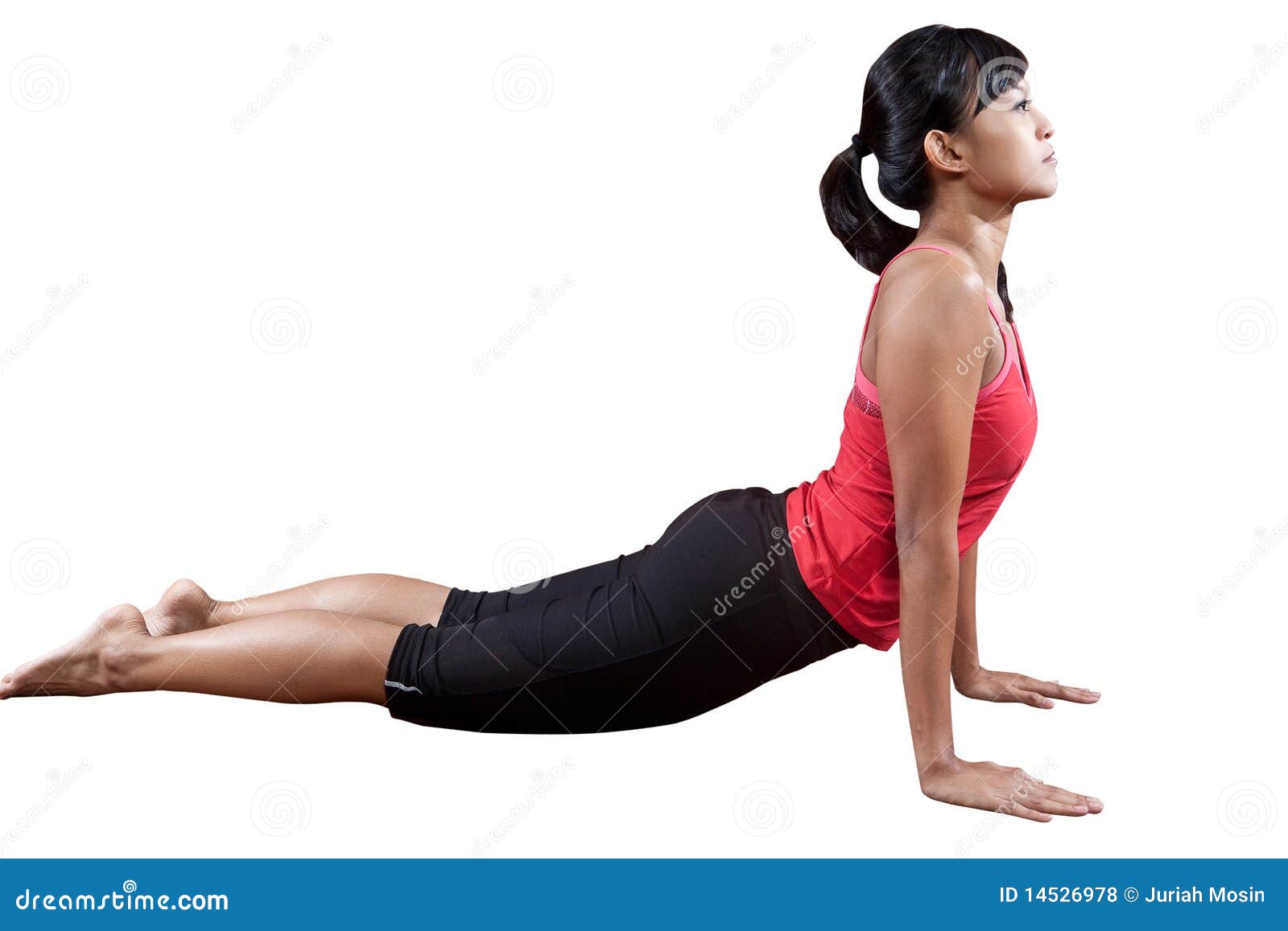 Woman Doing Stretching of Her Back Exercise, Stock Photo - Image of ...