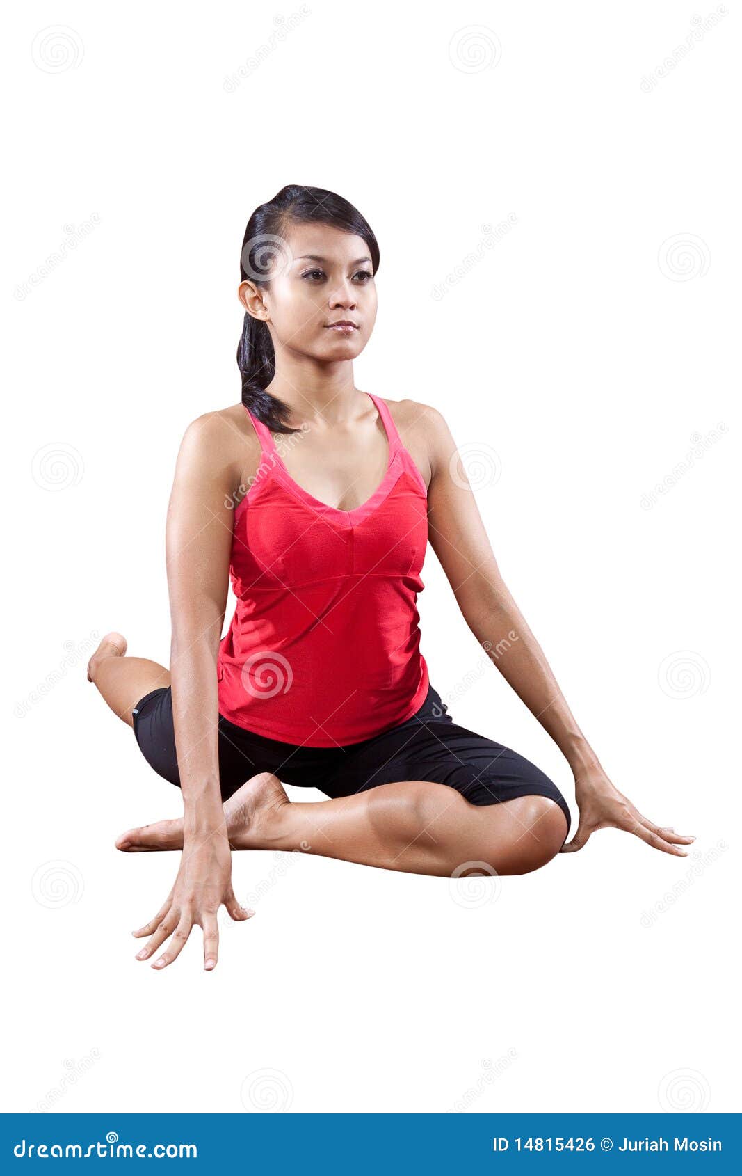Woman Doing Stretching of Her Back Exercise Stock Photo - Image of body ...