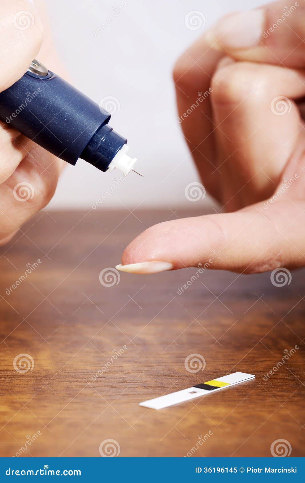 Woman Doing Sugar Level Test. Stock Image - Image of clinic, glucose ...