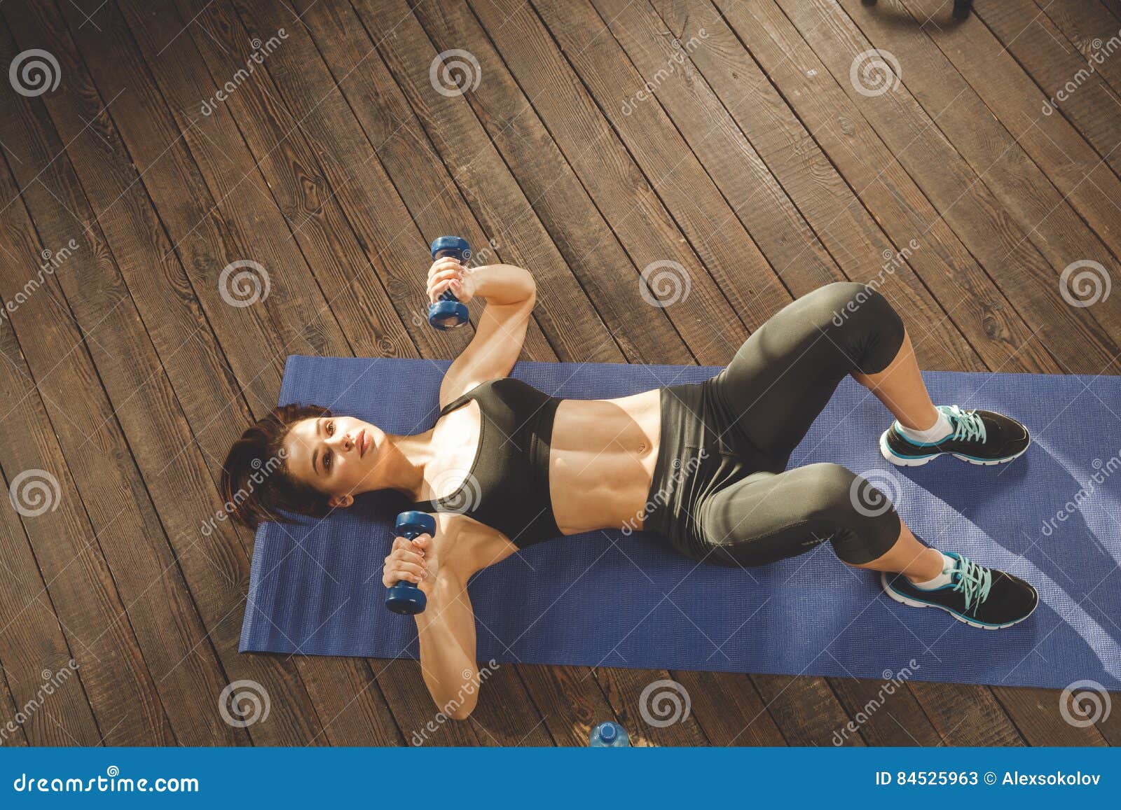Woman Doing Workout at Home Stock Image - Image of posture, life: 84525963