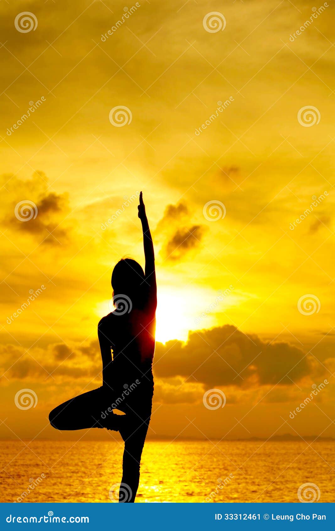 Woman Doing Yoga at Sunset Time Stock Image - Image of sport, lady ...