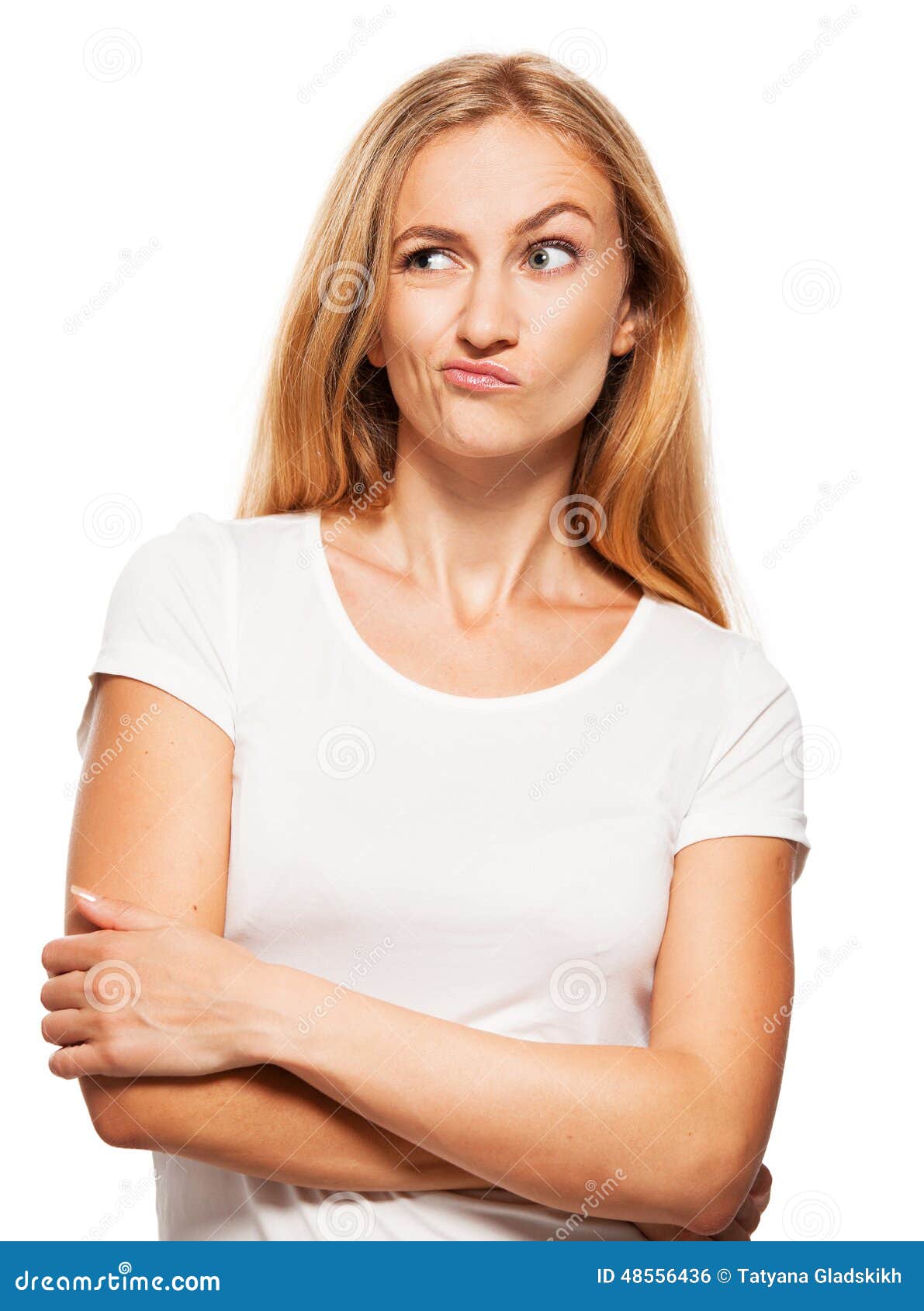 Woman in doubt stock photo. Image of doubting, business - 48556436