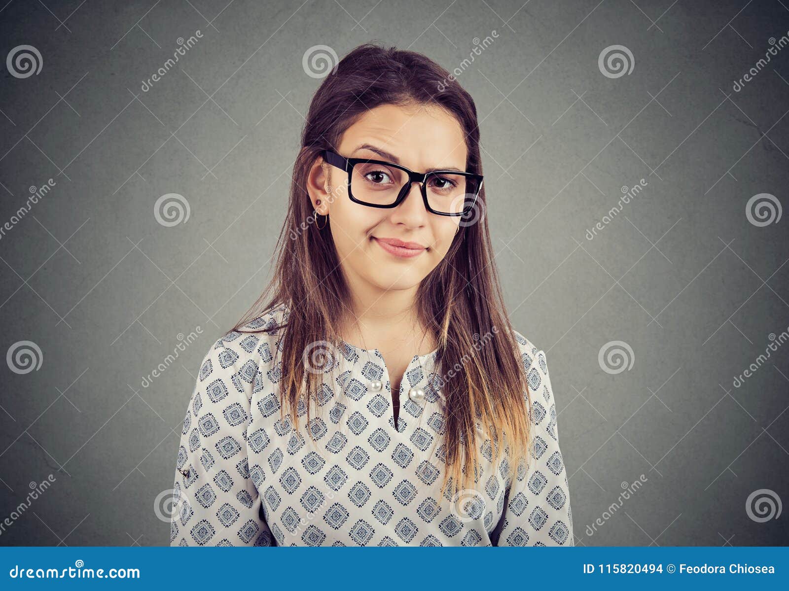 Woman with Doubtful Face Expression Stock Photo - Image of career ...